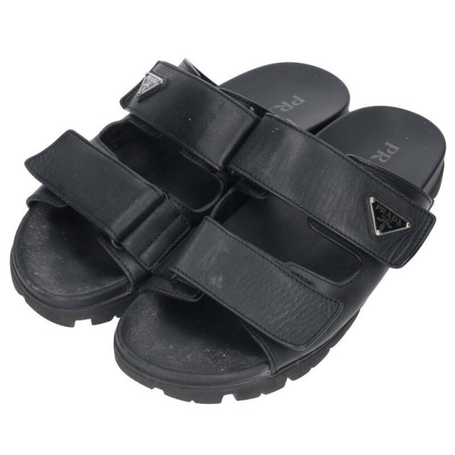 プラダ 三角ロゴプレートサンダル 中古 SB01