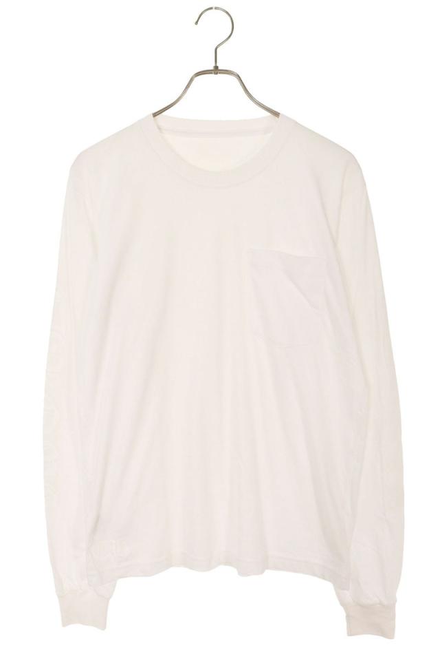 クロムハーツ サイズ:M   CH L S 1 ネックロゴプリント長袖カットソー 中古 SJ02