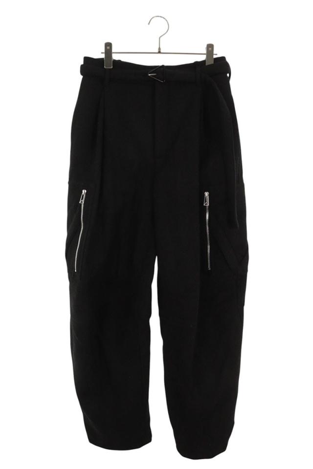 ボッテガヴェネタ サイズ:44  682164 V18I0 ベルト付きウールカーゴロングパンツ 中古 SB01