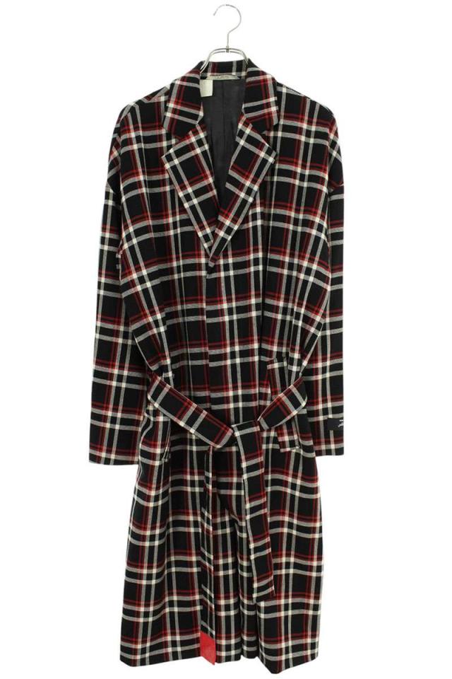 エヌハリウッド サイズ:40  1201-C002-069 チェック柄ガウンコート 中古 BS99