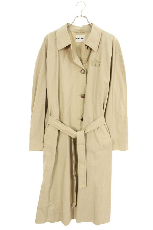 ミュウミュウ サイズ:40  24AW  MS2017 S000 15ML シングルブレストポプリンコート 中古 BS99