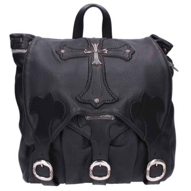 クロムハーツ   BACKPACK CH CROSS-L ラージバックパック CHクロス付きガンスリンガーストラップレザーバックパック 中古 GZ11