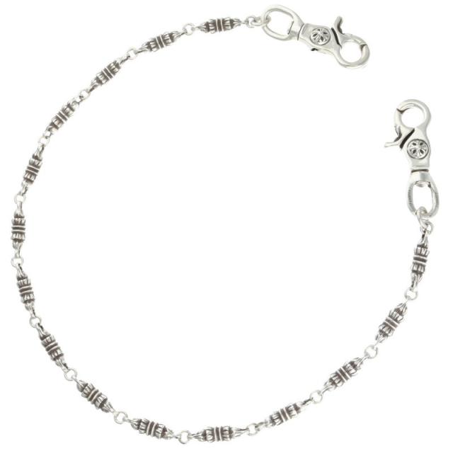 クロムハーツ サイズ:ロング  BARREL LONG-T 2クリップロングバレルリンク シルバーウォレットチェーン 中古 SS07