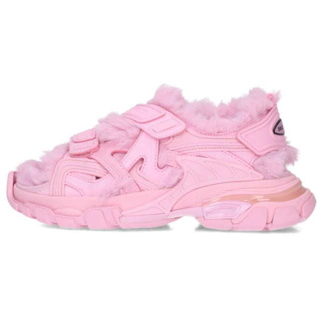 バレンシアガ サイズ:37  TRACK SANDAL ファー付きトラックサンダル 中古 BS99