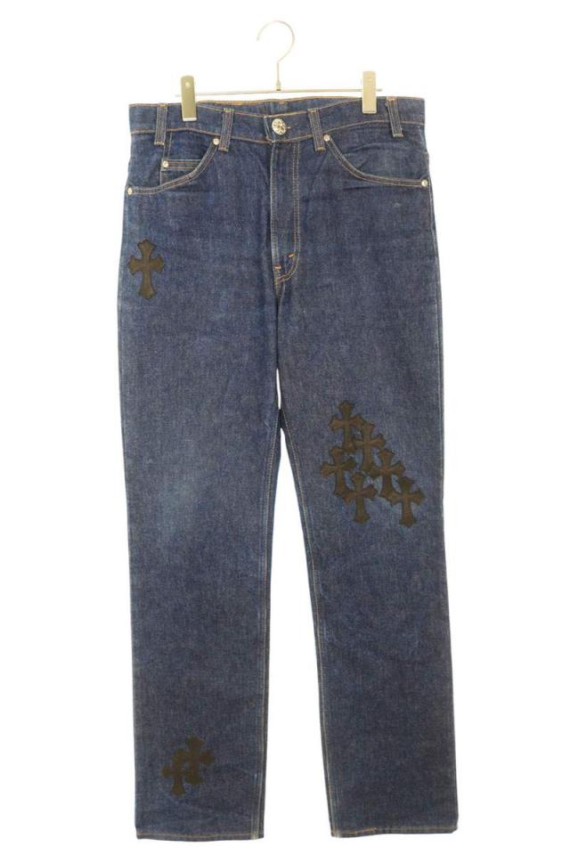 クロムハーツ  リーバイス サイズ:33インチ  U VNTG JEAN RED RED TAB クロスパッチ付き517デニムパンツ 中古 SJ02