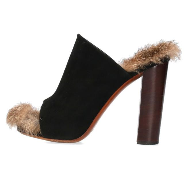 セリーヌ サイズ:36 ファーヌバックレザーヒールサンダル 中古 BS99