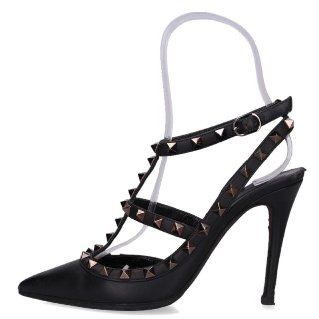 ヴァレンティノガラヴァーニ サイズ:37 ロックスタッズストラップピンヒールパンプス 中古 BS99