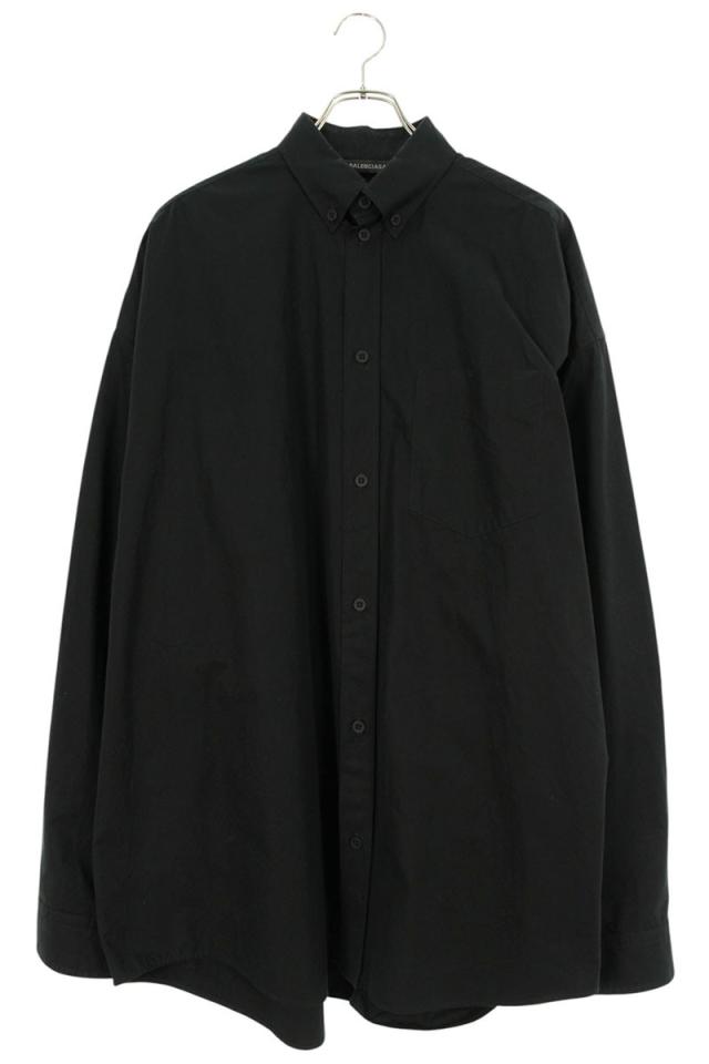 バレンシアガ サイズ:3  725377 TYB18 バックロゴプリント長袖シャツ 中古 BS55