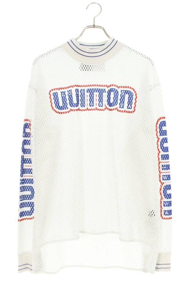 ルイヴィトン サイズ:M  22AW  RM222 P46 HNY67W ロゴプリントメッシュ長袖カットソー 中古 SB01