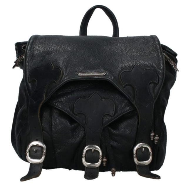クロムハーツ   BACKPACK-S スモールバックパック ガンスリンガーストラップレザーバックパックリュック 中古 OS06