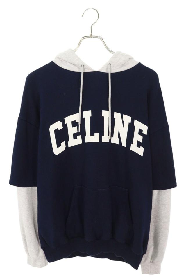 セリーヌ サイズ:XS  2Y730670Q コットンフリースツートーンパーカー 中古 SB01
