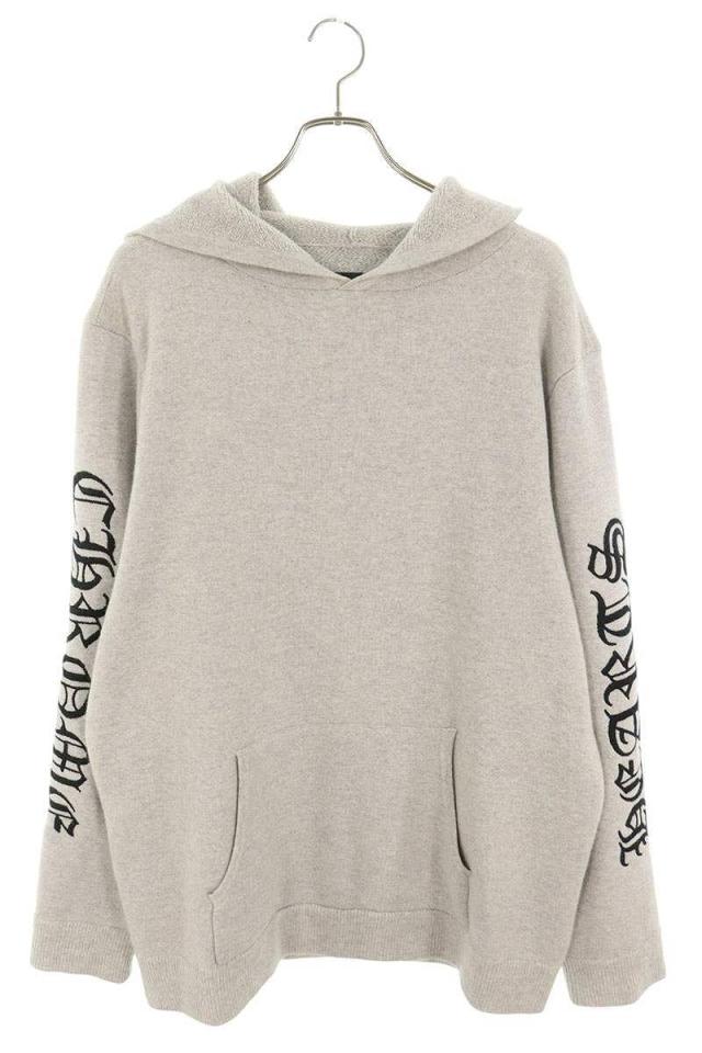 クロムハーツ サイズ:XL アームロゴ刺繍カシミアプルオーバーパーカー 中古 OS06