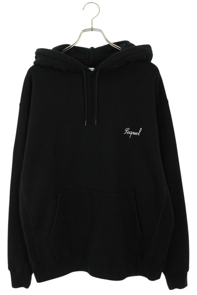 シークエル サイズ:L ロゴ刺繍プルオーバーパーカー 中古 BS99