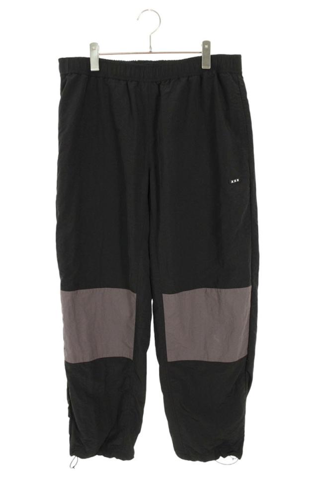 ゴッドセレクショントリプルエックス サイズ:XL ロゴワッペンナイロンロングパンツ 中古 BS99