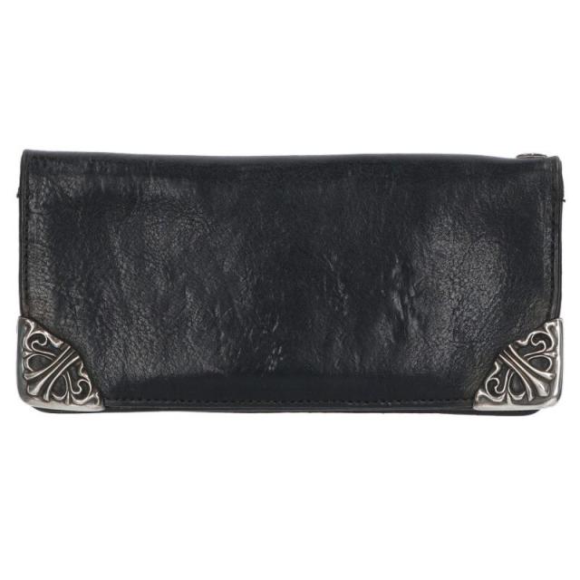 クロムハーツ   LNG SNGL FLD TIPS シングルフォールド グロメット付きレザーウォレット財布 中古 GZ11