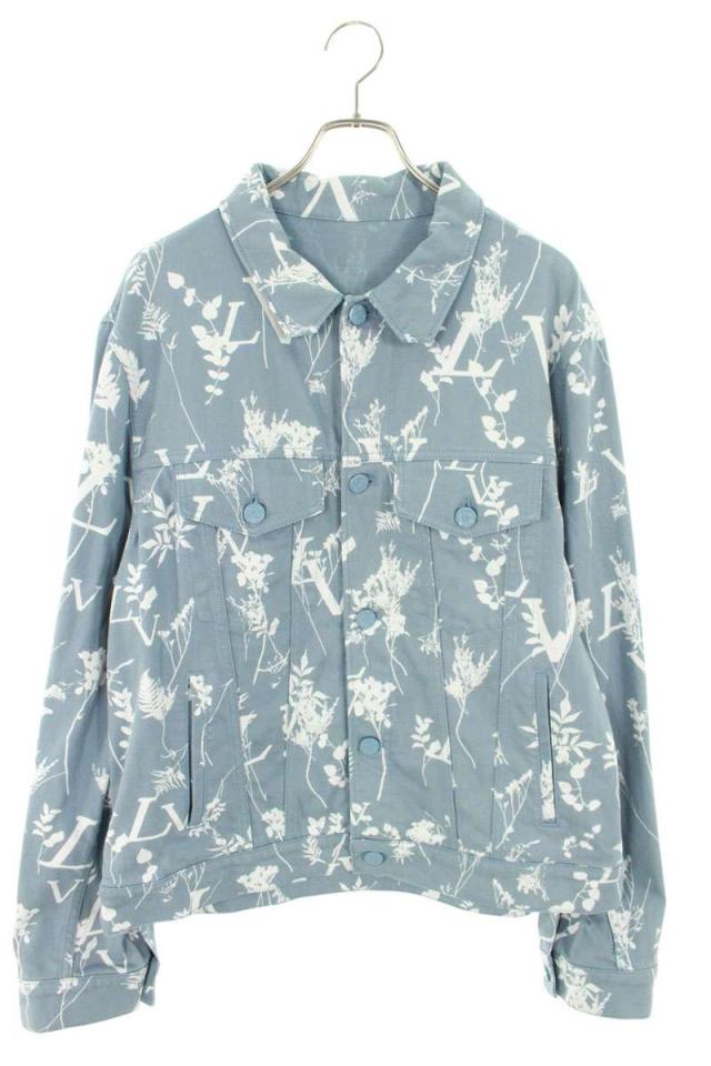 ルイヴィトン サイズ:56 22AW RM222Q NF1 HNA59W DNAリーフ総柄デニムジャケット 中古 SS13