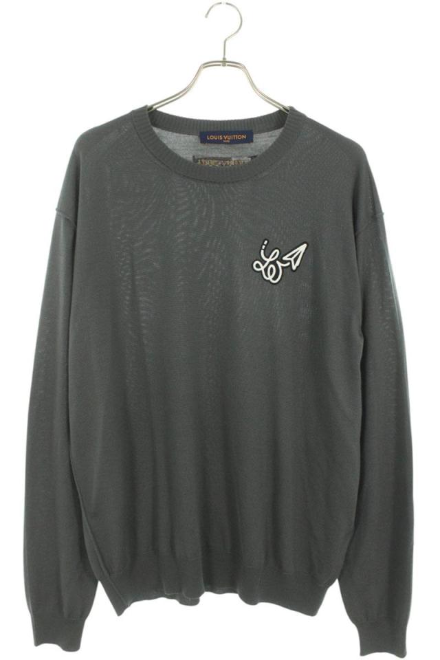 ルイヴィトン サイズ:XL  RM231 JK4 HON61W ロゴエンブロイダリーニット 中古 SS13