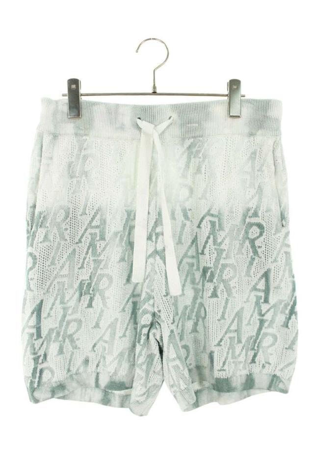 アミリ サイズ:M  24SS  AMKNSH1002 グラデーションロゴ総柄ハーフパンツ 中古 SB01