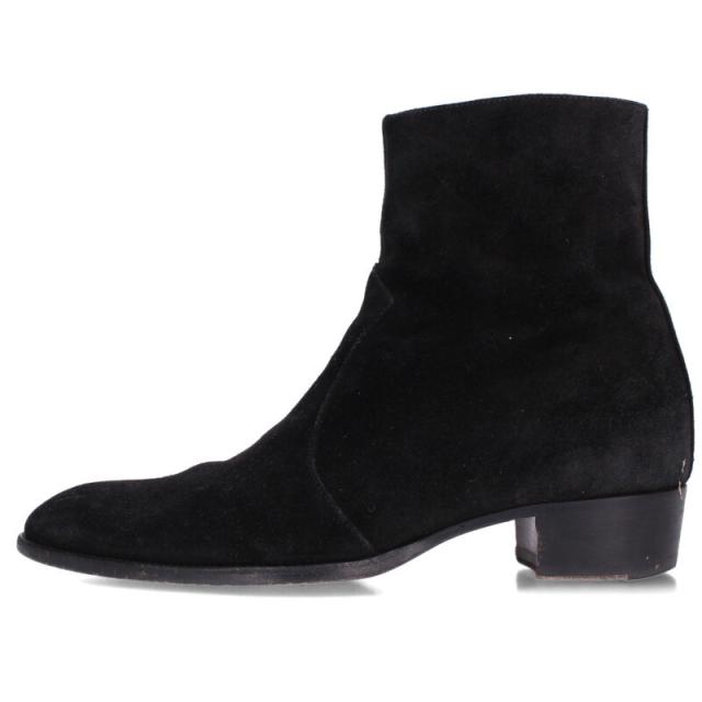 サンローランパリ サイズ:39.5  670339 サイドジップスエードブーツ 中古 BS99