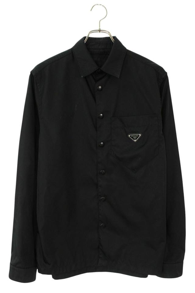プラダ サイズ:XS  SC514 Re-Nylon 三角ロゴプレート長袖シャツ 中古 SS13