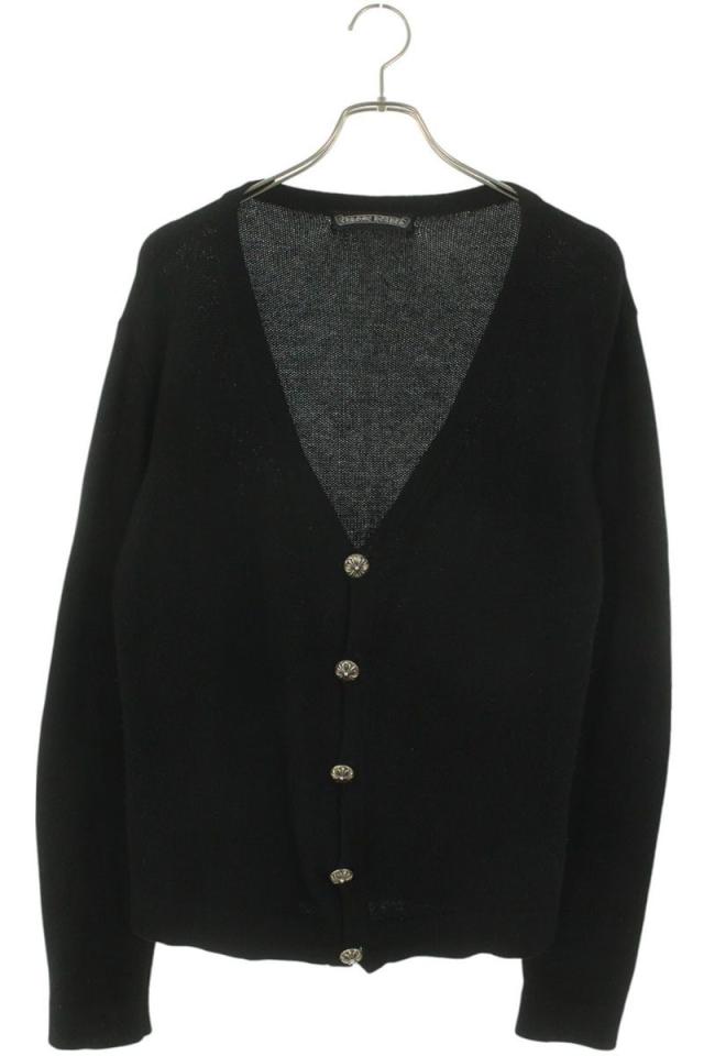 クロムハーツ サイズ:M クロスボールボタン セメタリーパッチ カシミアカーディガン 中古 SJ02