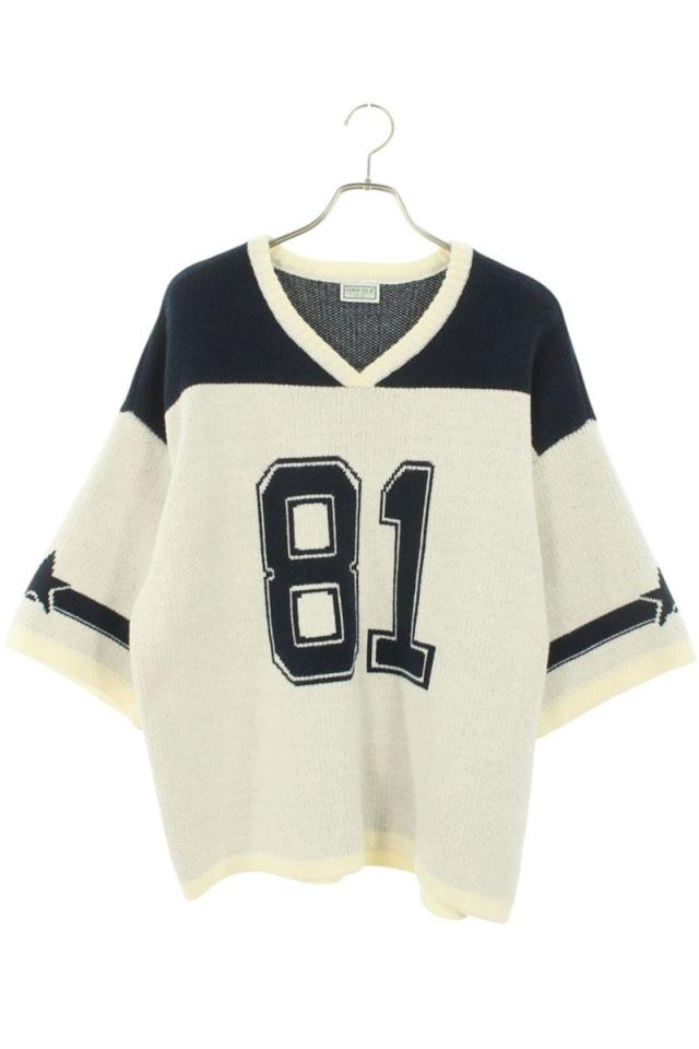 ゲス サイズ:L  W4BR02Z3GQ0 フットボールニットTシャツ 中古 BS99