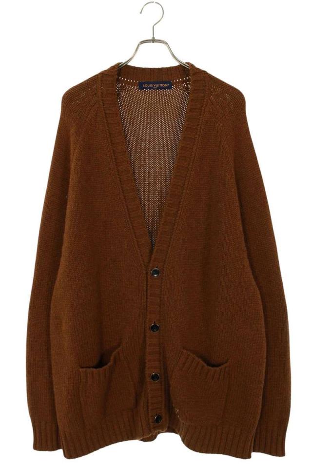 ルイヴィトン サイズ:4L  25SS  RM251MM PWV HSN22W LVロゴピンウールオーバーサイズカーディガン 中古 SB01