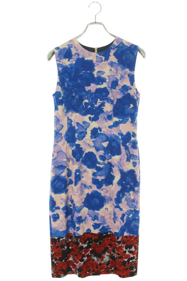 ドリスヴァンノッテン サイズ:36 フローラルプリントノースリーブワンピース 中古 BS99