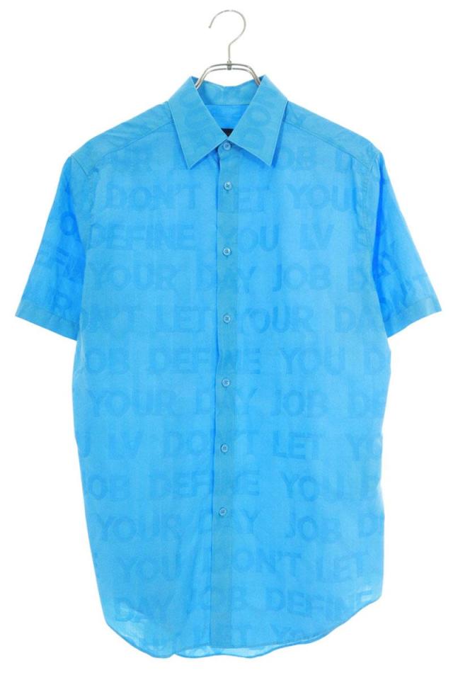 ルイヴィトン サイズ:XS  21AW  RM212M ET5 HLS19W プレフォール LVレターズ トーナルレター半袖シャツ 中古 SB01