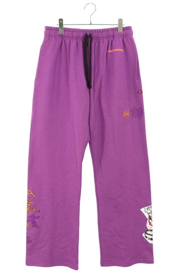 クロムハーツ サイズ:L  PPO I WANT MORE NOT LESS SWTPANTS MATTY BOYプリントスウェットロングパンツ 中古 SJ02