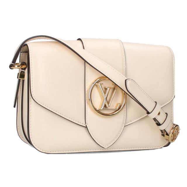 ルイヴィトン   M55950 PONT9 LVポンヌフ スムースレザー クレームショルダーバッグ 中古 BS99