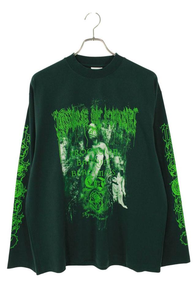 ヴェトモン サイズ:S  25AW  UCF76LS750E EMERALDGREEN CofNymphetamineロングスリーブカットソー 新古品 SB01