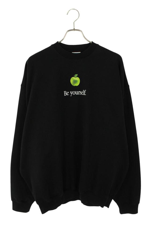 ヴェトモン サイズ:M  25AW  UH76HD350B BLACK Beyourselfオーバーサイズスウェット 新古品 SB01