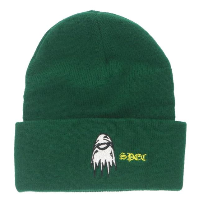 クロムハーツ サイズ:ONE SIZE SPEC BEANIE スペックビーニー MATTYBOYロゴ刺繍帽子 中古 SS07