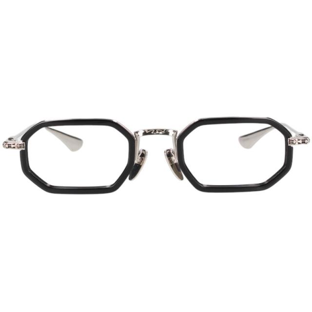 クロムハーツ サイズ:49□24-148  STYLIDA メタルフレームクロステンプルオクタゴンサングラス 中古 OS06