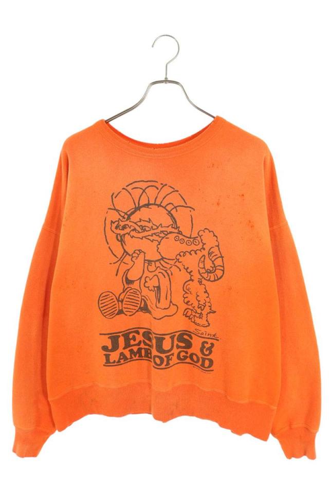 セントマイケル サイズ:XL  SM-YS8-0000-028 ヴィンテージ加工プリントスウェット 中古 OM10