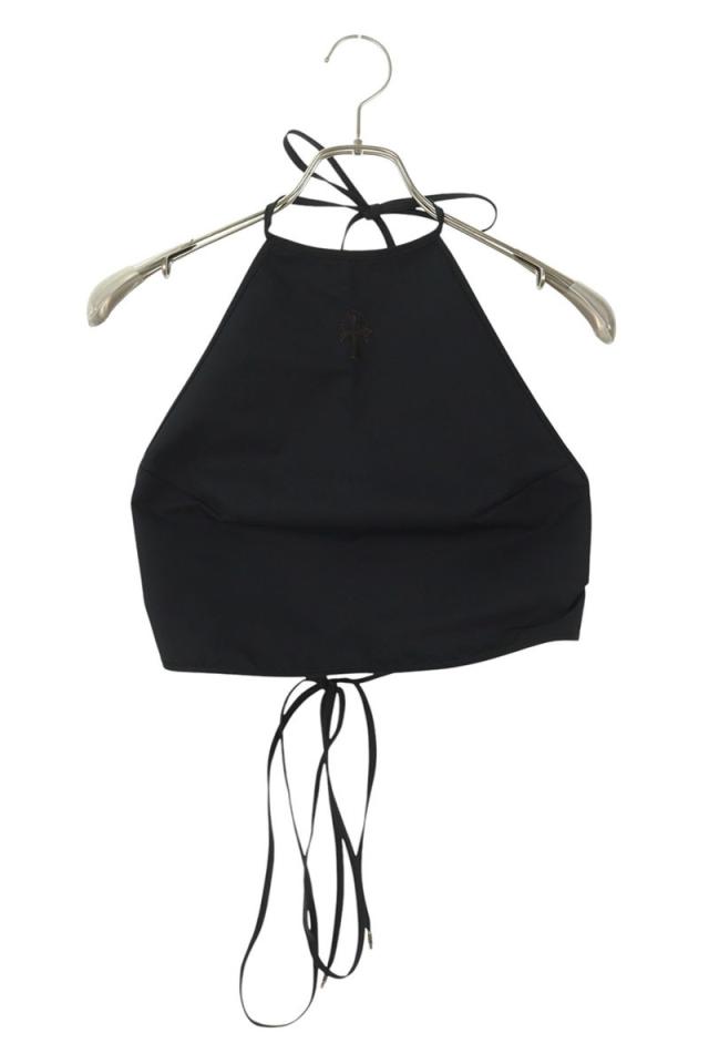 クロムハーツ サイズ:L クロスパッチ付きナイロンホルターネックタンクトップ 中古 OS06