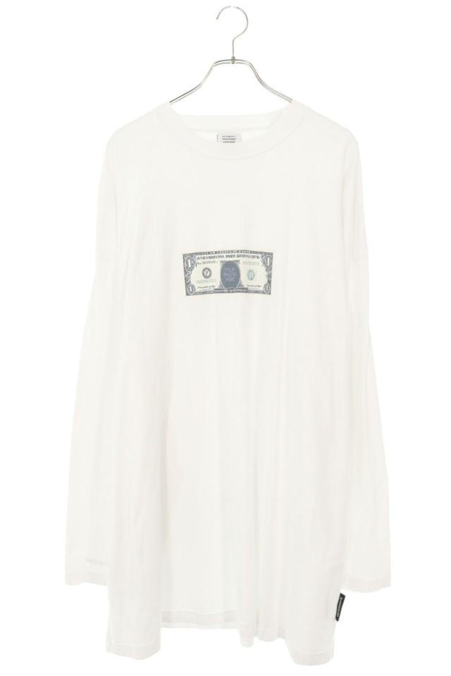 ヴェトモン サイズ:M  SS20TR415 ドル札プリント長袖カットソー 中古 BS55