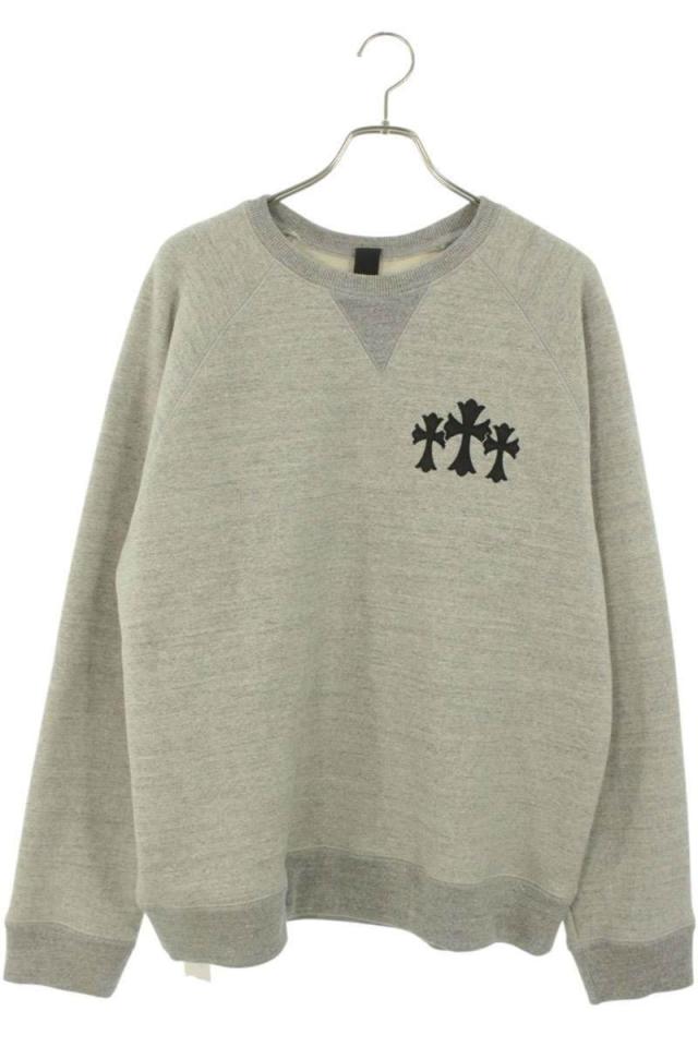 クロムハーツ サイズ:L  7-11 CREW バックCHロゴ刺繍スウェット 中古 OK15