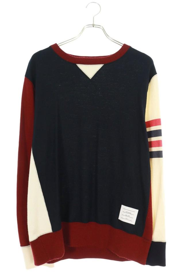 トムブラウン サイズ:4  MJT006AK9225 4BARウールクルーネックスウェット 中古 SB01