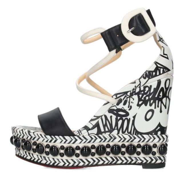クリスチャンルブタン サイズ:36  LOUBIGRAF グラフィック総柄サンダル 中古 BS99