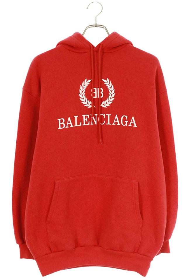 バレンシアガ サイズ:XS  547765 TCV31 BBロゴプルオーバーパーカー 中古 BS99