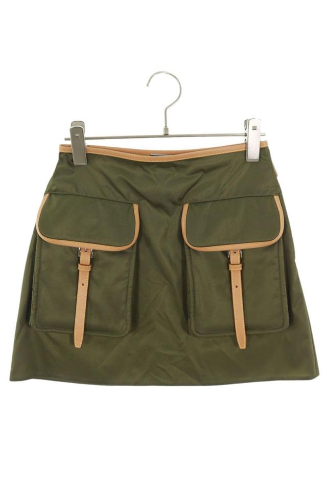 プラダ サイズ:36  21H967 Re-Nylon 三角ロゴプレートマルチポケットスカート 中古 BS99