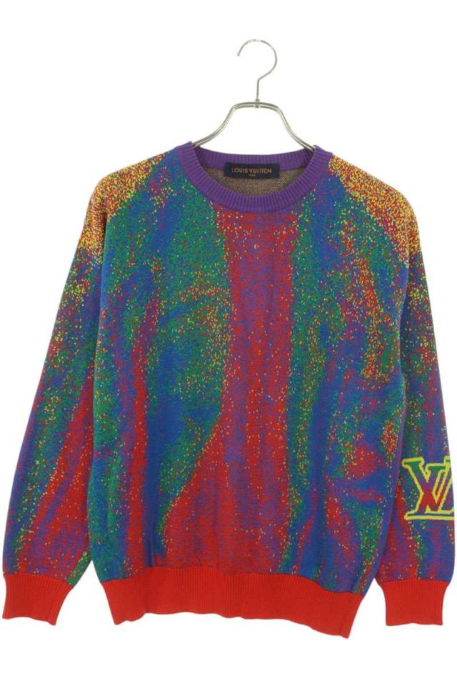 ルイヴィトン サイズ:XS  RM202M GDT HJN01W ジャガードデザイン総柄ニット 中古 BS99