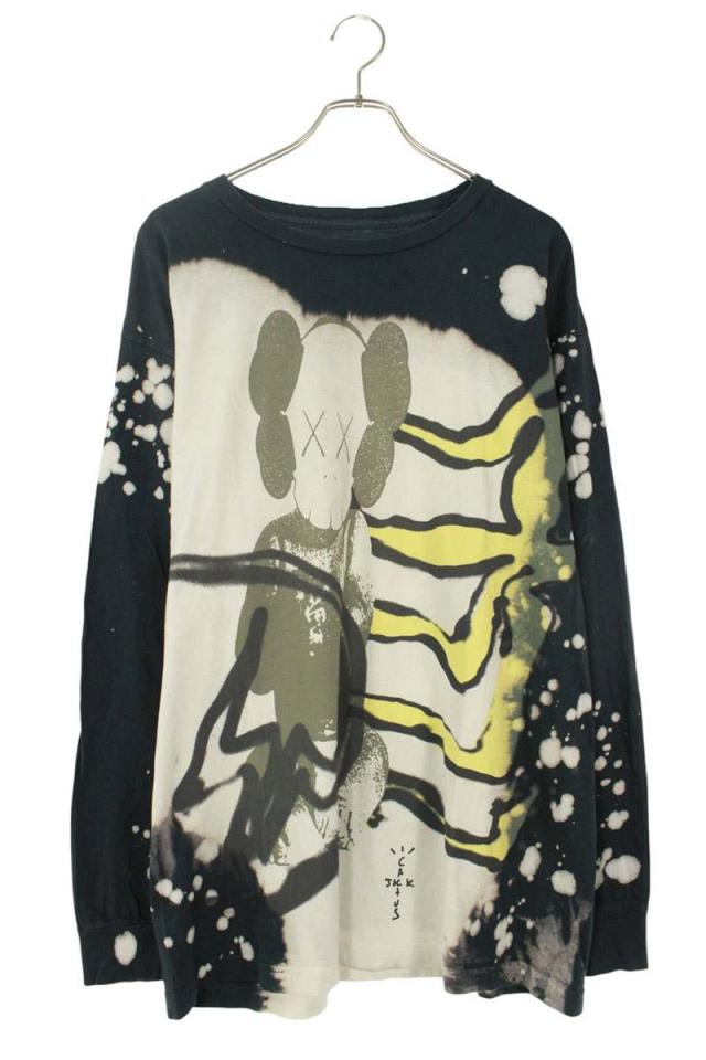トラヴィススコット  フラグメントデザイン サイズ:L ×KAWSプリントデザイン長袖カットソー 中古 BS99