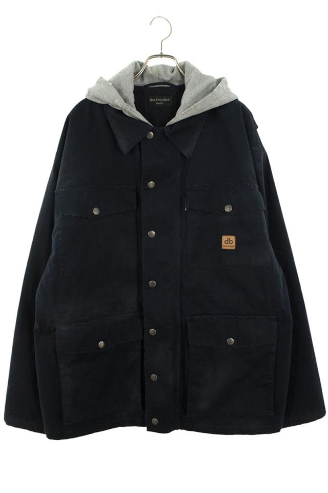 バレンシアガ サイズ:3  23AW  751713 TOP08 DOUBLEBワークウェアパーカーブルゾン 中古 BS99