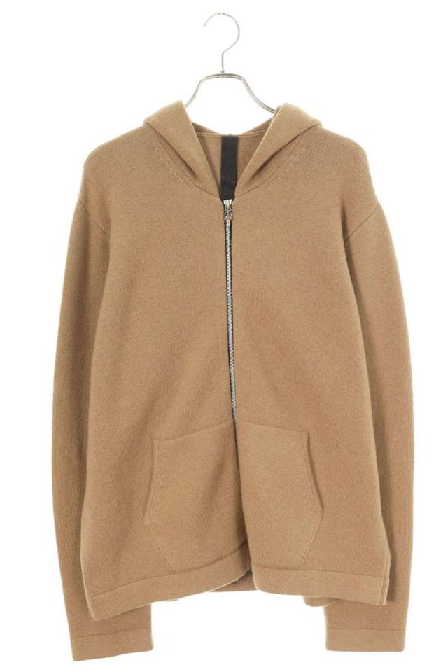 クロムハーツ サイズ:L  SAILIN ON CHSMR セメタリークロスパッチ刺繍カシミアジップアップパーカーニット 中古 SJ02