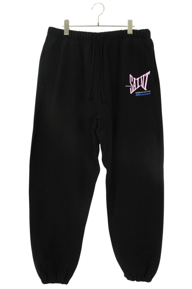 セントマイケル サイズ:XL  25SS  SM-HR8-0000-056 ロゴプリントスウェットロングパンツ 中古 OM10