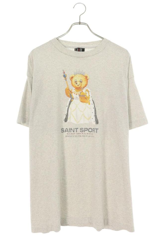 セントマイケル サイズ:L 24SS SM-YS8-0000-013 SAINT SPORT ベアプリントTシャツ 中古 SB01