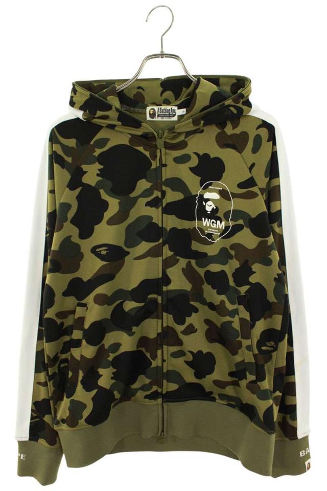 アベイシングエイプ サイズ:L  001ZPE801002X 1stカモラインジャージージップパーカー 中古 BS55